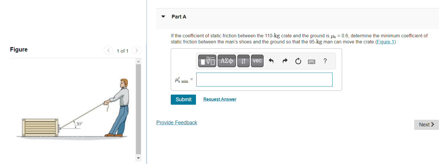 Solved If The Coefficient Of Static Friction Between The