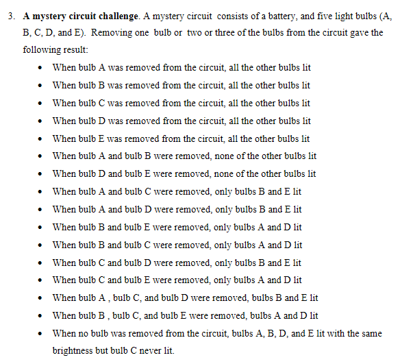 . 3. A mystery circuit challenge. A mystery circuit | Chegg.com