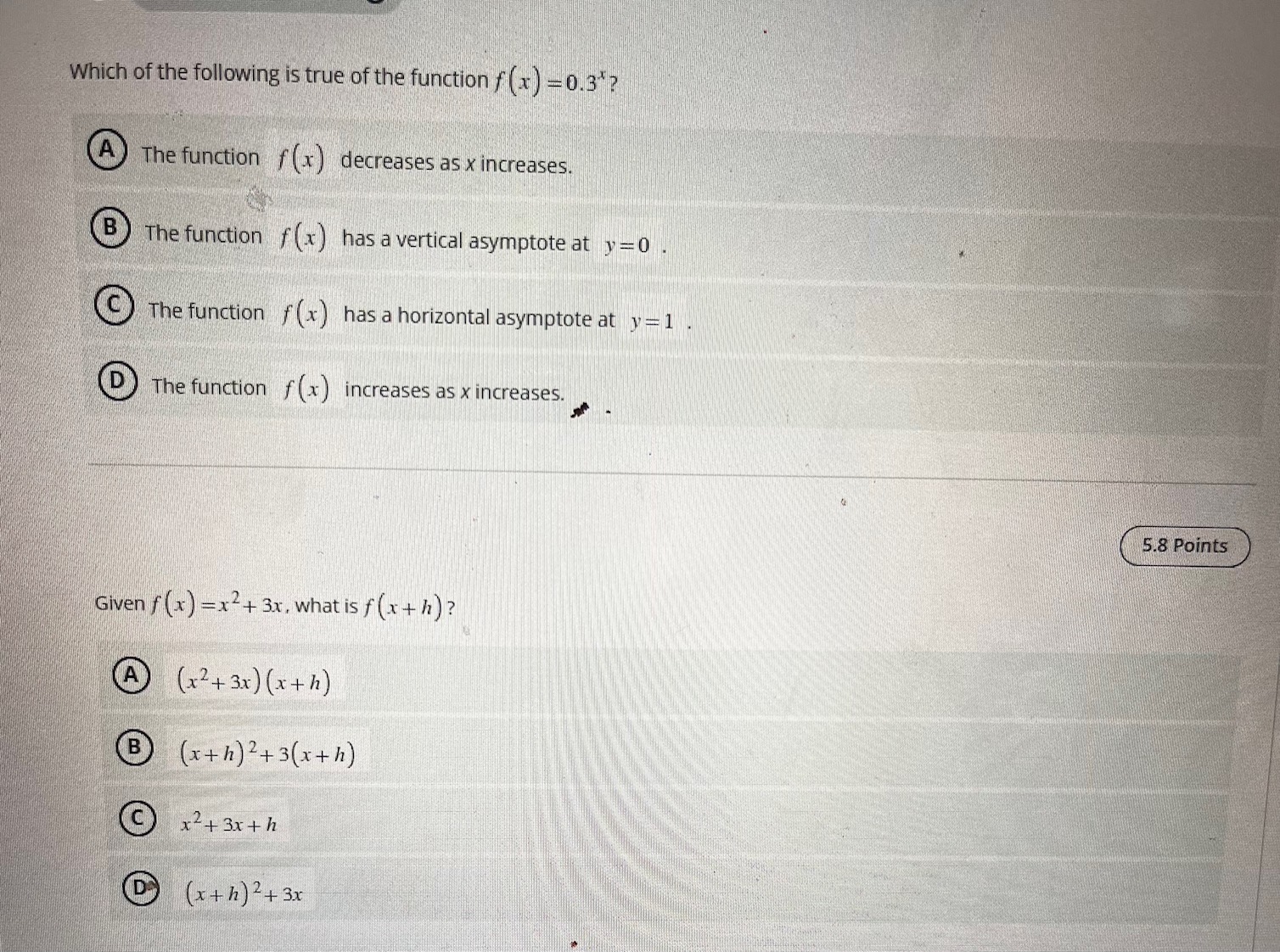 Solved Which of the following is true of the function | Chegg.com