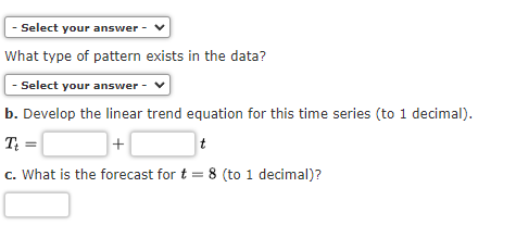 Solved Consider the following time series. Excel File: | Chegg.com
