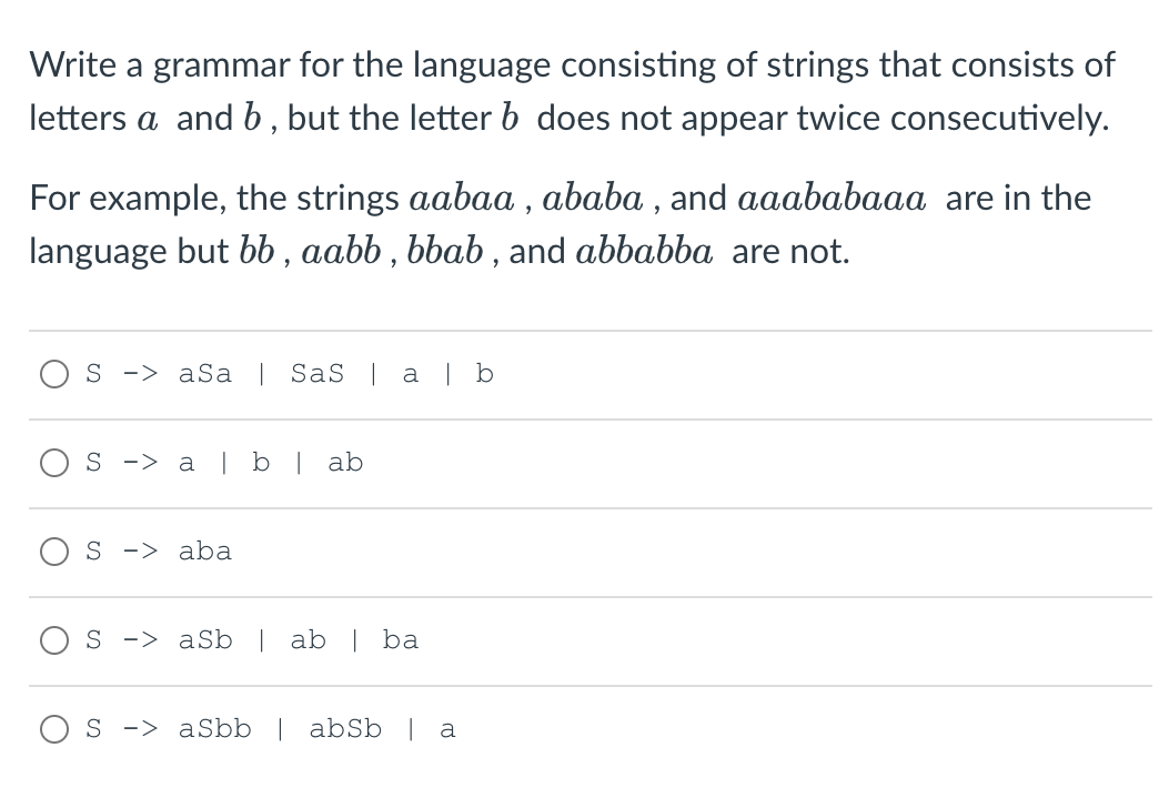 Solved Write a grammar for the language consisting of | Chegg.com