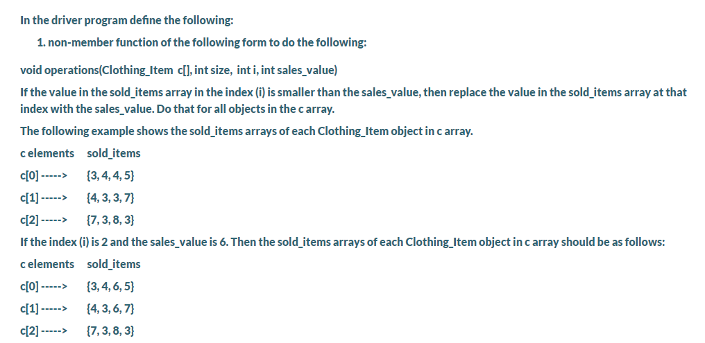 Solved In the driver program define the following: 1. | Chegg.com