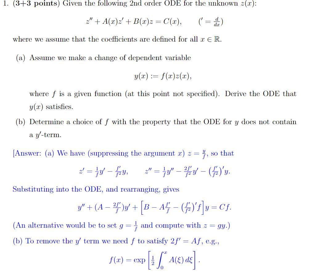 Solved The answer for part b) is provided. Can you explain | Chegg.com