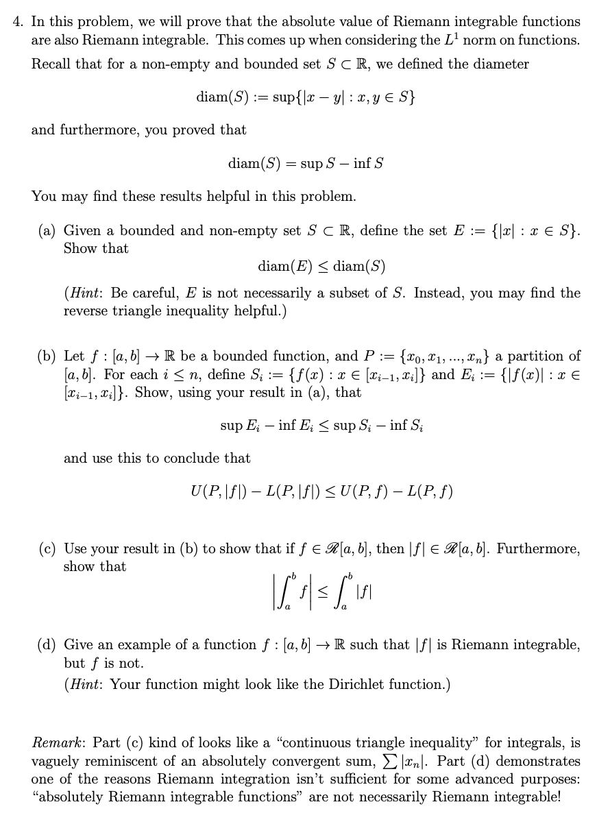 Solved 4. In this problem, we will prove that the absolute | Chegg.com