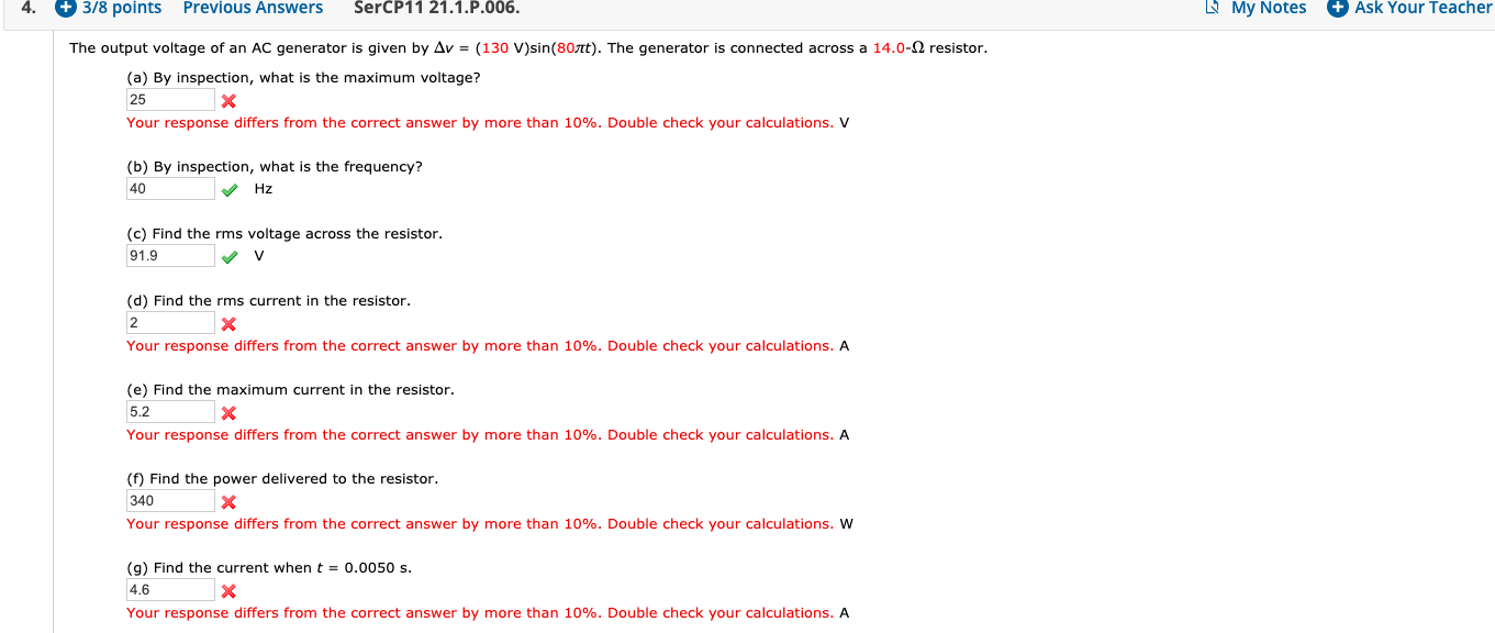 Solved My Notes 4 3 8 Points Sercp11 21 1 P 006 Ask Your
