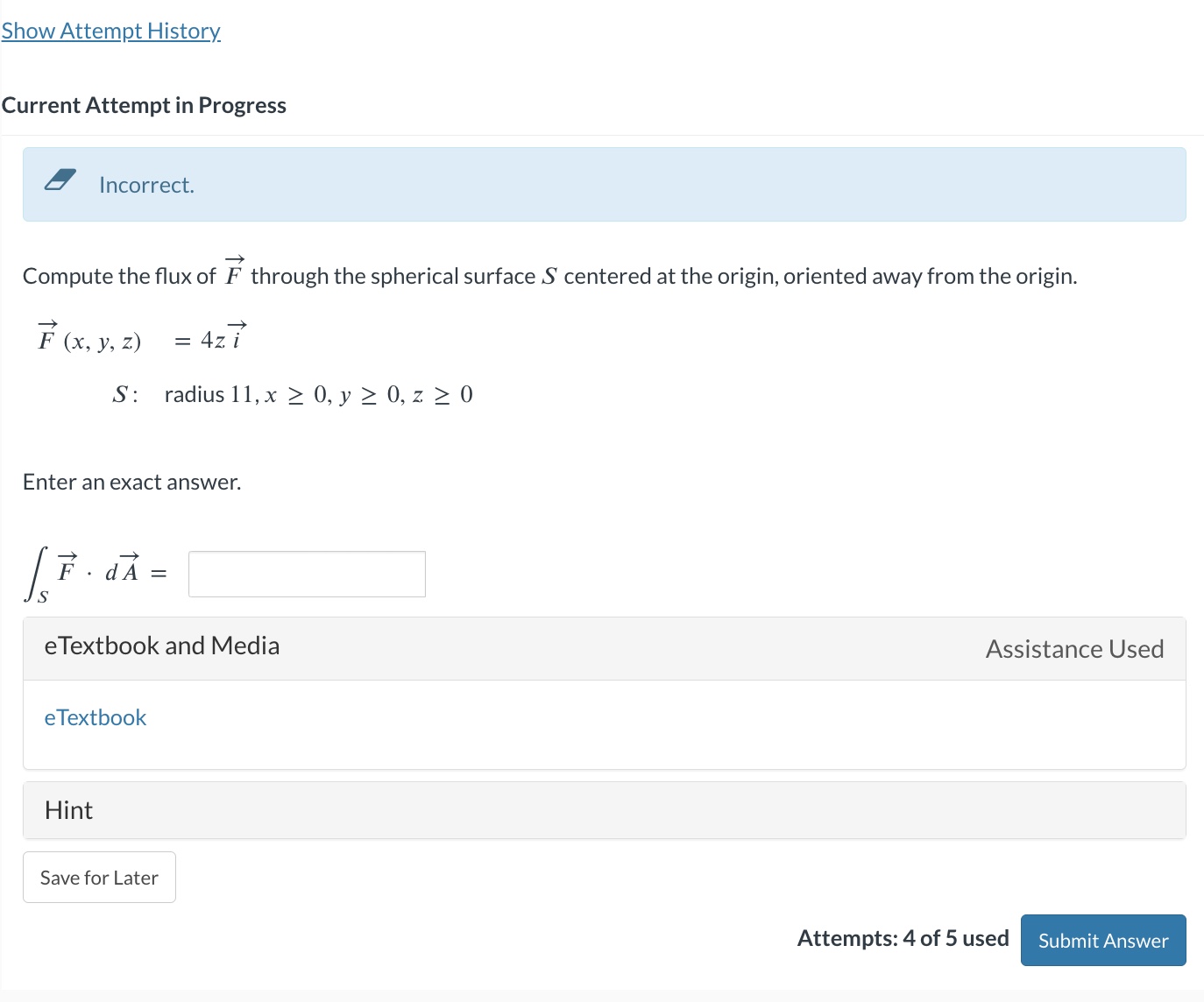 Solved Current Attempt in Progress - Incorrect. Compute the | Chegg.com