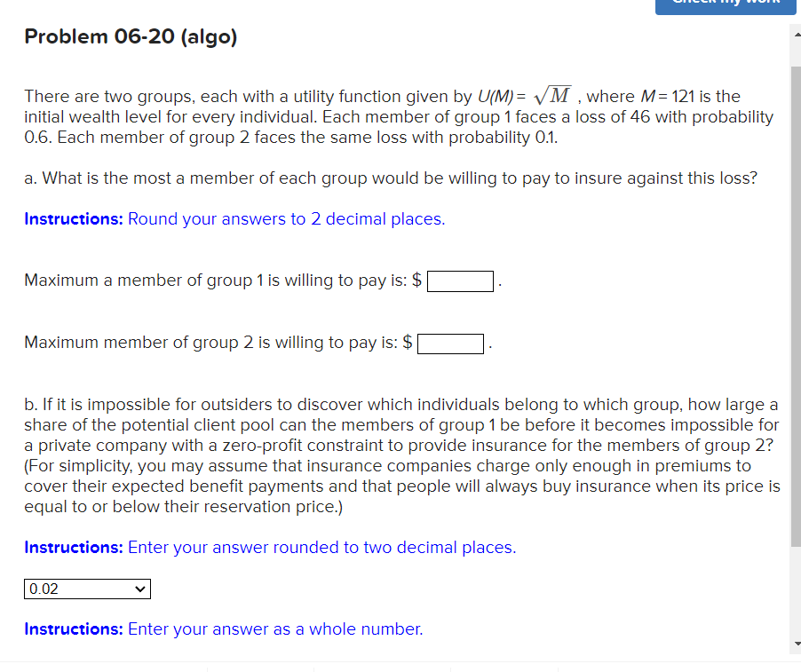 Solved Problem 06-20 (algo)There are two groups, each with a | Chegg.com