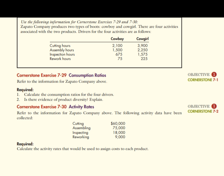 Solved Use the following information for Cornerstone | Chegg.com