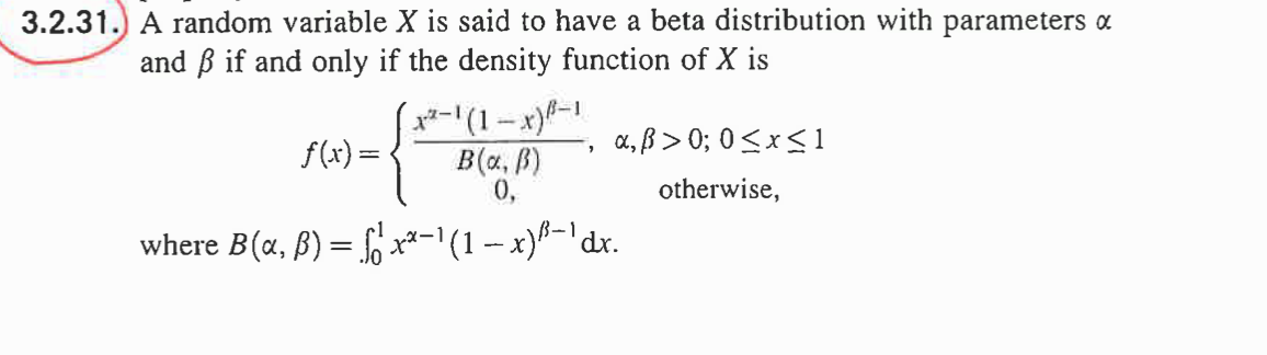 Solved A random variable X is said to have a beta | Chegg.com