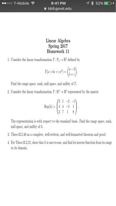 Solved Consider the linear transformation T: P_2 rightarrow | Chegg.com