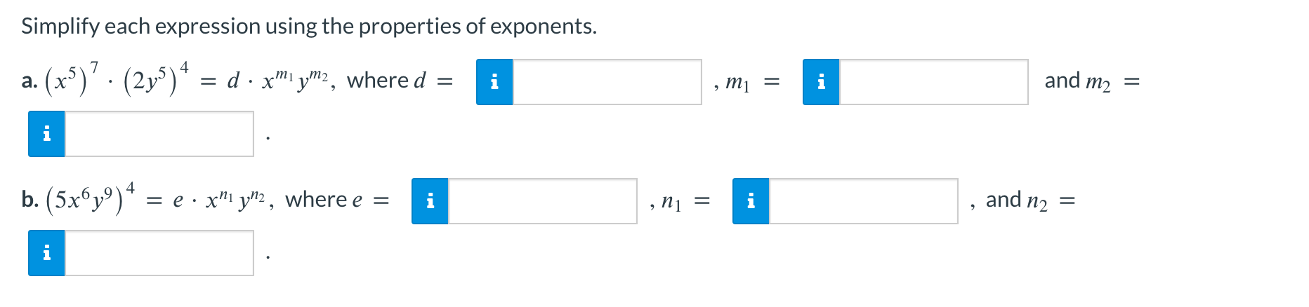 Solved Simplify each expression using the properties of | Chegg.com