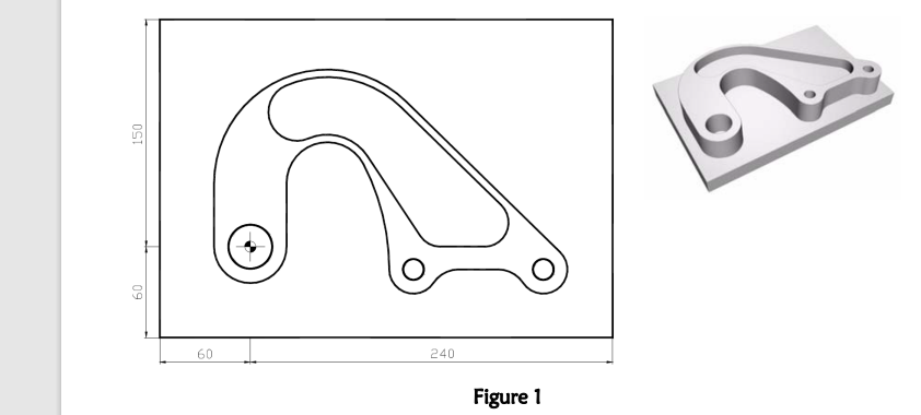 Generate the NC part program for the part shown in | Chegg.com