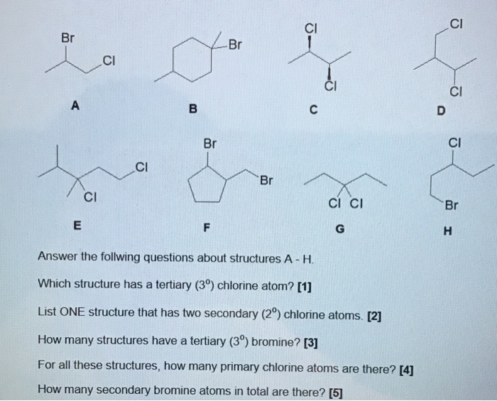 Solved Cl CI Br Br Cl Cl CI Br Cl Br Cl Cl CI Br Answer the | Chegg.com