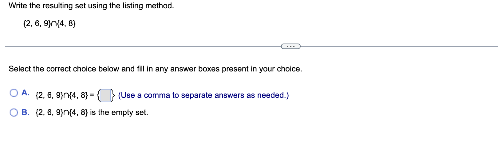 Solved Write the resulting set using the listing method. {2, | Chegg.com