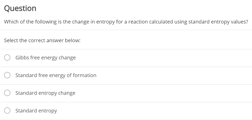 Solved Question Which of the following is the change in | Chegg.com