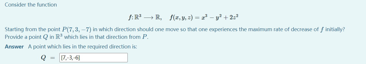 Solved Consider the function f: R^3 R, | Chegg.com