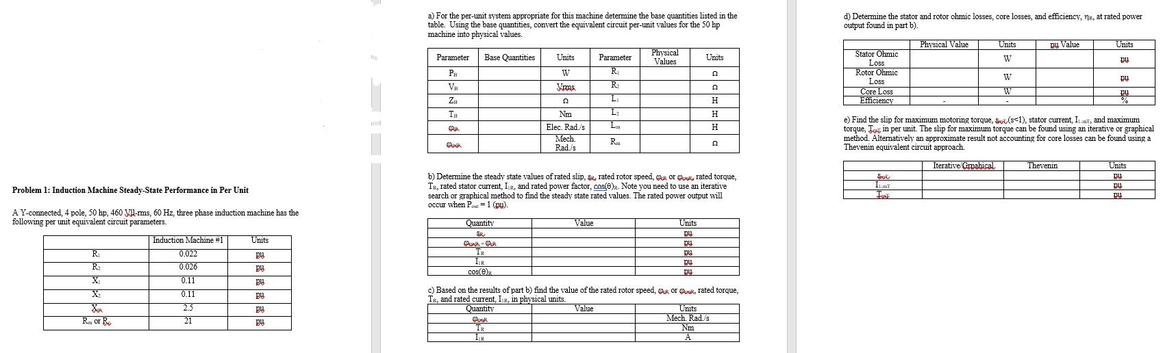 a) For the per-unit system appropriate for this | Chegg.com
