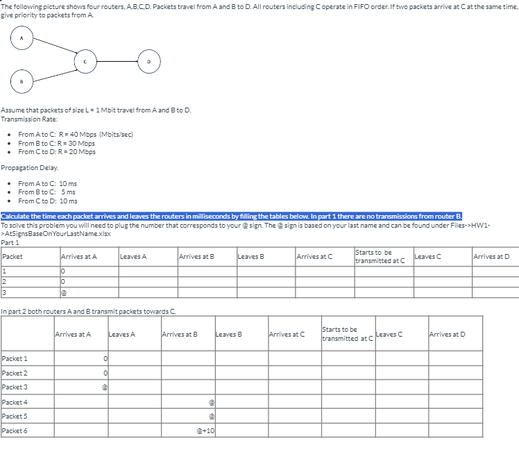 Solved The following picture shows four routers, A,B,C,D. | Chegg.com
