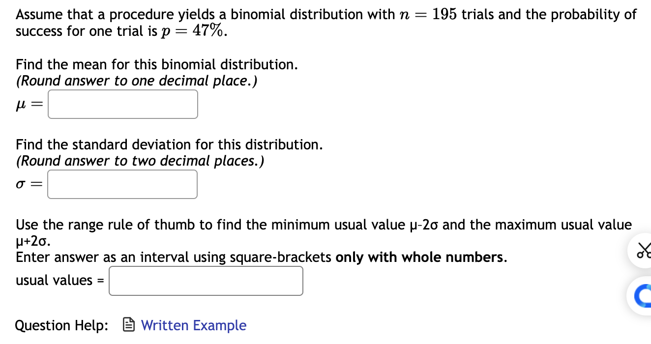 Solved Assume that a procedure yields a binomial | Chegg.com