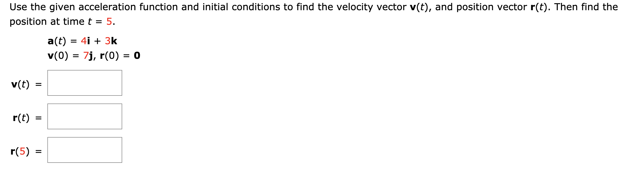 Solved Use the given acceleration function and initial | Chegg.com