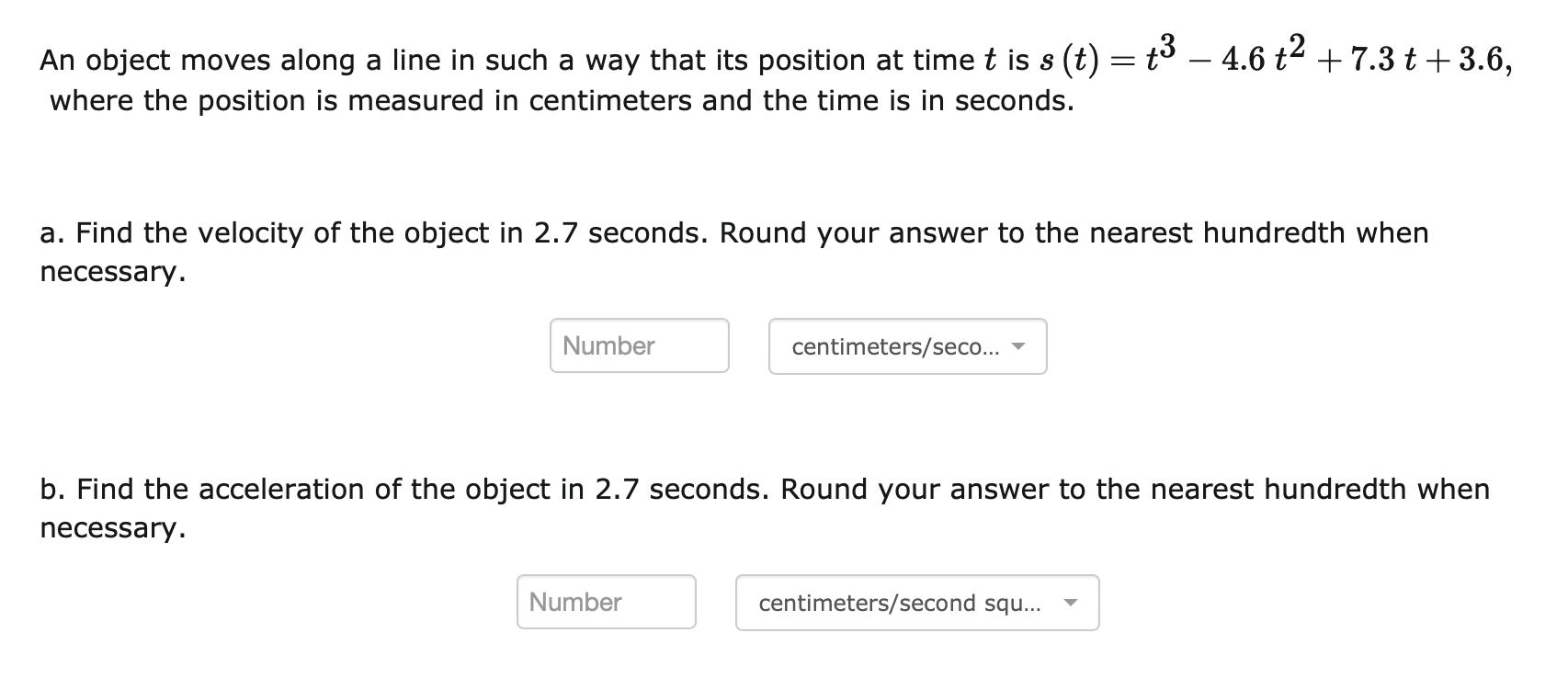 Solved An Object Moves Along A Line In Such A Way That Its