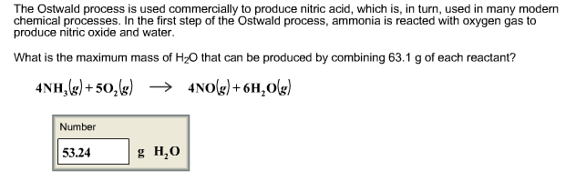 Solved The Ostwald process is used commercially to produce | Chegg.com