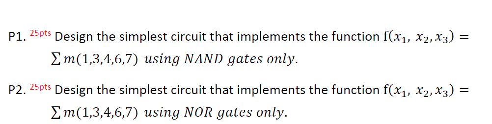 Solved Design the simplest circuit that implements the | Chegg.com