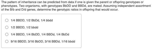 Solved The pattern of inheritance can be predicted from data | Chegg.com