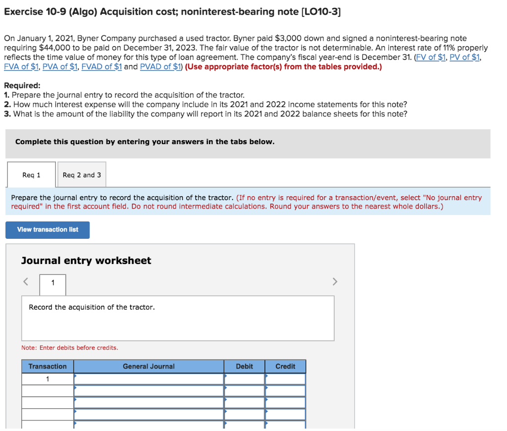 Solved Exercise 10-9 (Algo) Acquisition cost; | Chegg.com