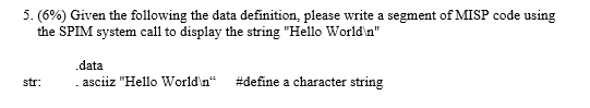 (Solved) : 5 6 Given Following Data Definition Please Write Segment ... (Solved) : 5 6 Given Following Data Definition Please Write Segment ...