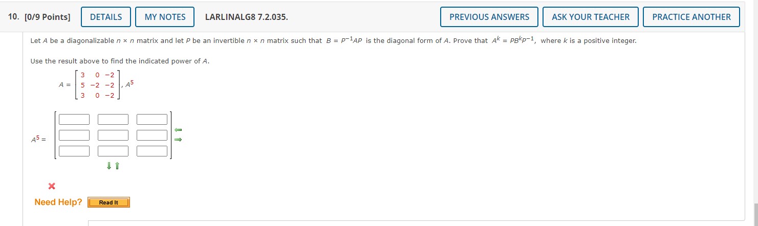 Solved Let A ﻿be a diagonalizable n×n ﻿matrix and let P ﻿be | Chegg.com