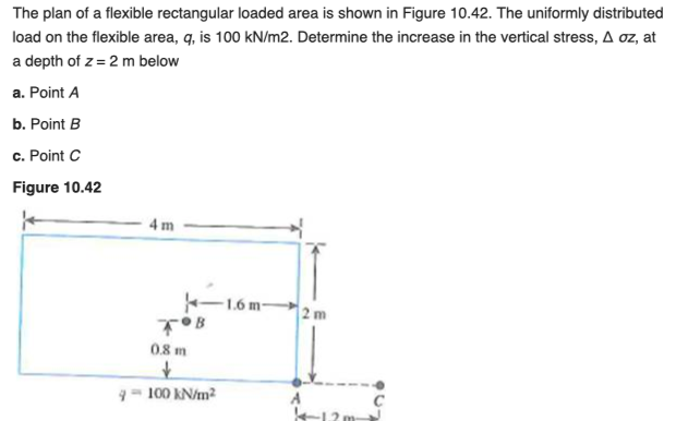 Solved The plan of a flexible rectangular loaded area is | Chegg.com
