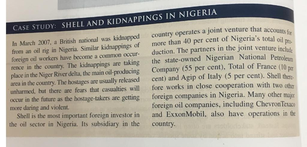 Solved How should Shell approach each of these stakeholders? | Chegg.com