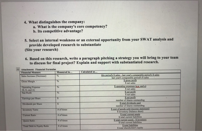 Amazon 3. SWOT Analysis On the following chart, list | Chegg.com