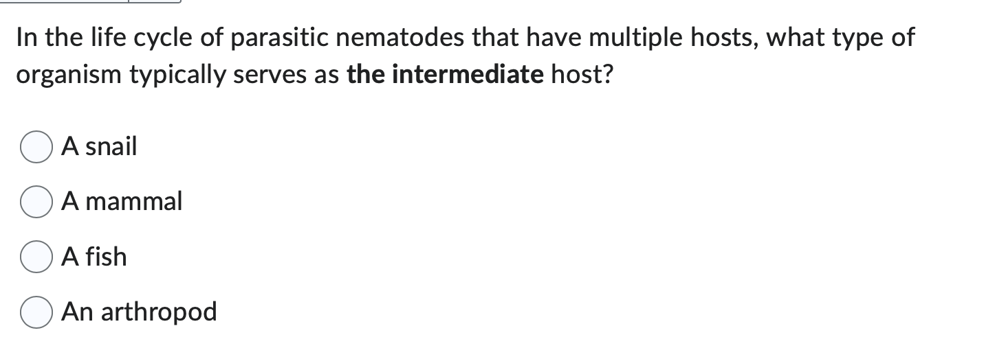 Solved Which of the following statements about nematode | Chegg.com