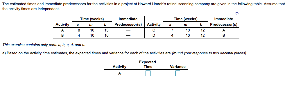 Solved b. What is the expected completion time of | Chegg.com