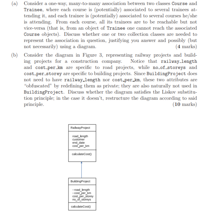 Solved (a) Consider a one-way, many-to-many association | Chegg.com
