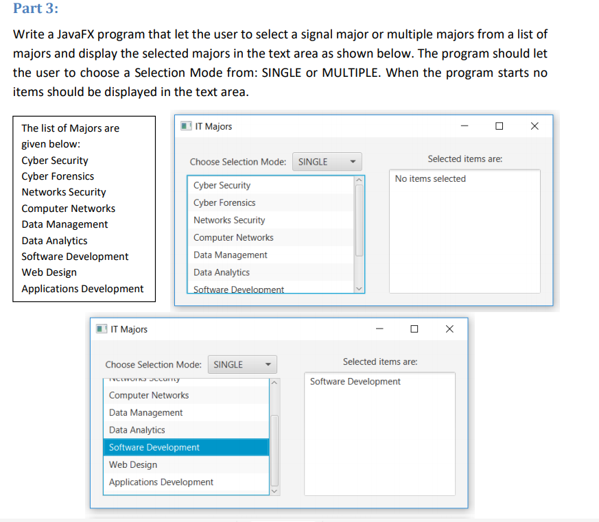Solved Part 3 Write A Javafx Program That Let The User To 9923