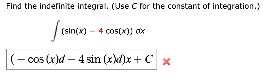 Solved Find the indefinite integral. (Use C for the constant | Chegg.com
