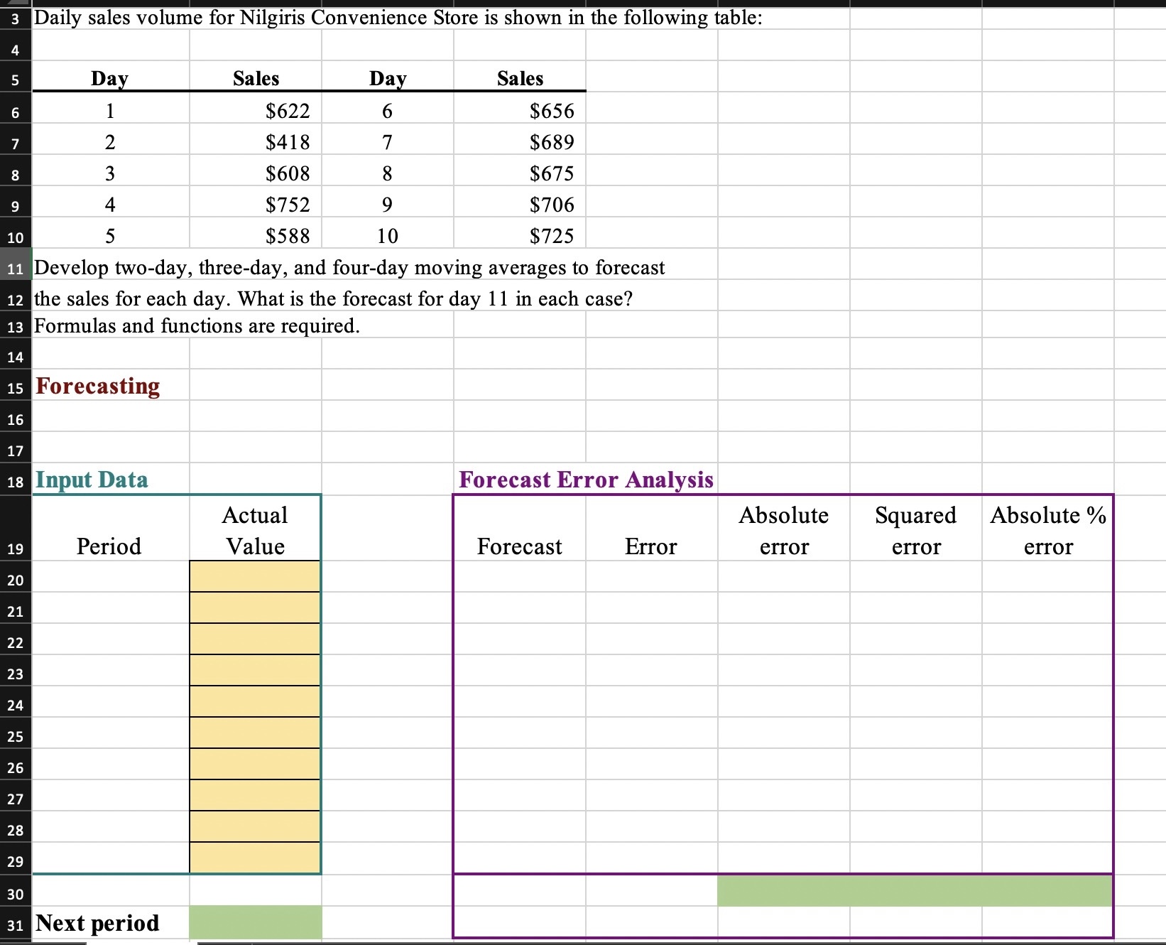 Solved 3 Daily sales volume for Nilgiris Convenience Store | Chegg.com