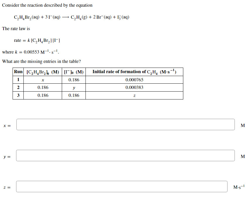 Solved Consider the reaction described by the equation | Chegg.com