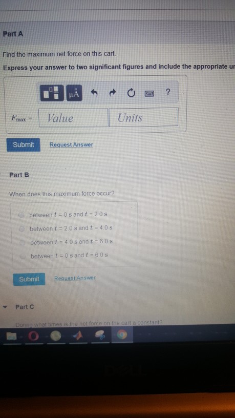 Solved Part A Find the maximum net force on this cart | Chegg.com