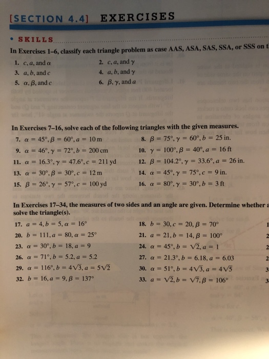 Solved SECTION 4.4]EXERCISES SKILLS In Exercises 1-6, | Chegg.com