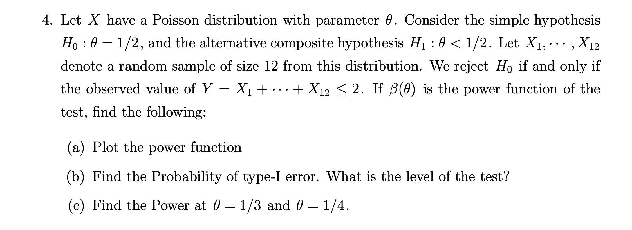 Solved 4 Let X Have A Poisson Distribution With Parameter