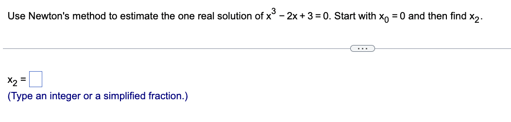 Solved Use Newton's method to estimate the one real solution | Chegg.com