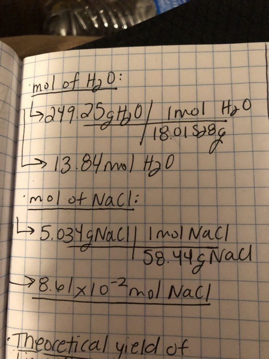 Calculate the limiting reagent, theoretical yield, | Chegg.com