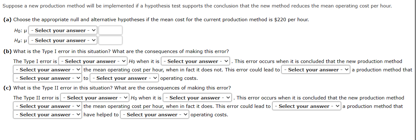 Solved Suppose a new production method will be implemented | Chegg.com
