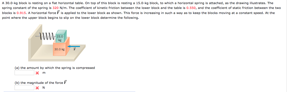 Solved A 30.0-kg block is resting on a flat horizontal | Chegg.com Solved A 30.0-kg block is resting on a flat horizontal | Chegg.com