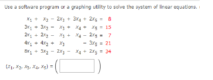 Solved Use a software program or a graphing utility to solve | Chegg.com