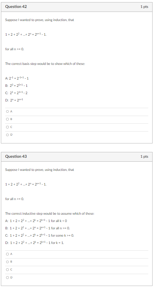 Solved Suppose I wanted to prove, using induction, that | Chegg.com